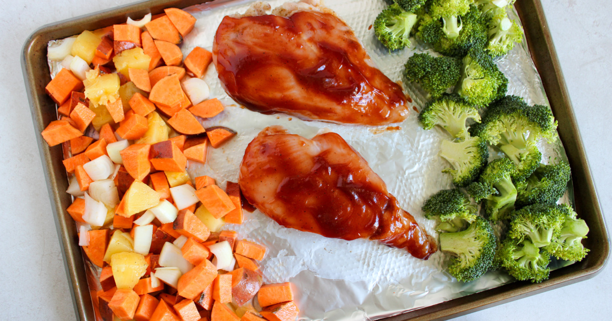 Sheet Pan BBQ Chicken - Simply Macros
