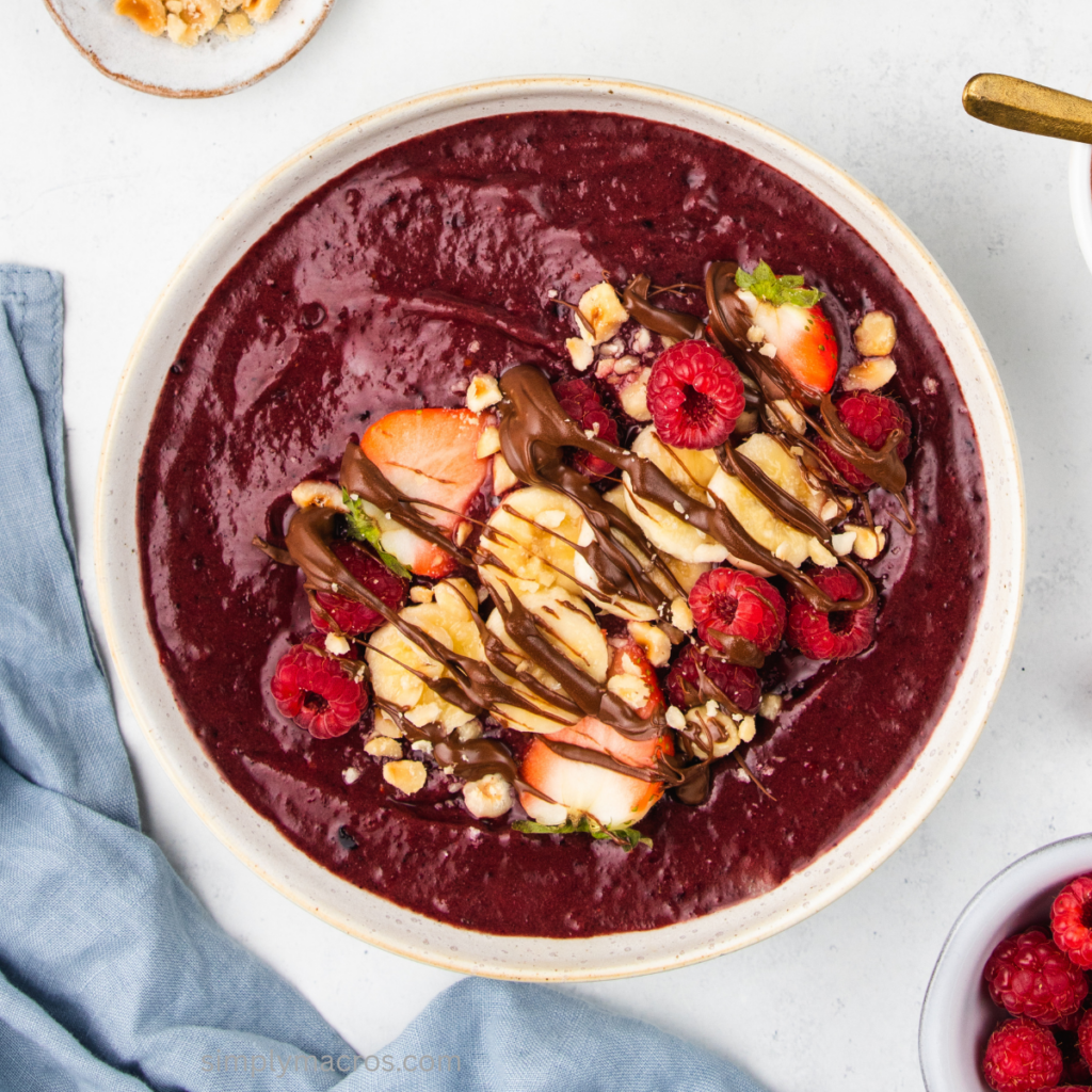Nutella Acai Bowl - Simply Macros