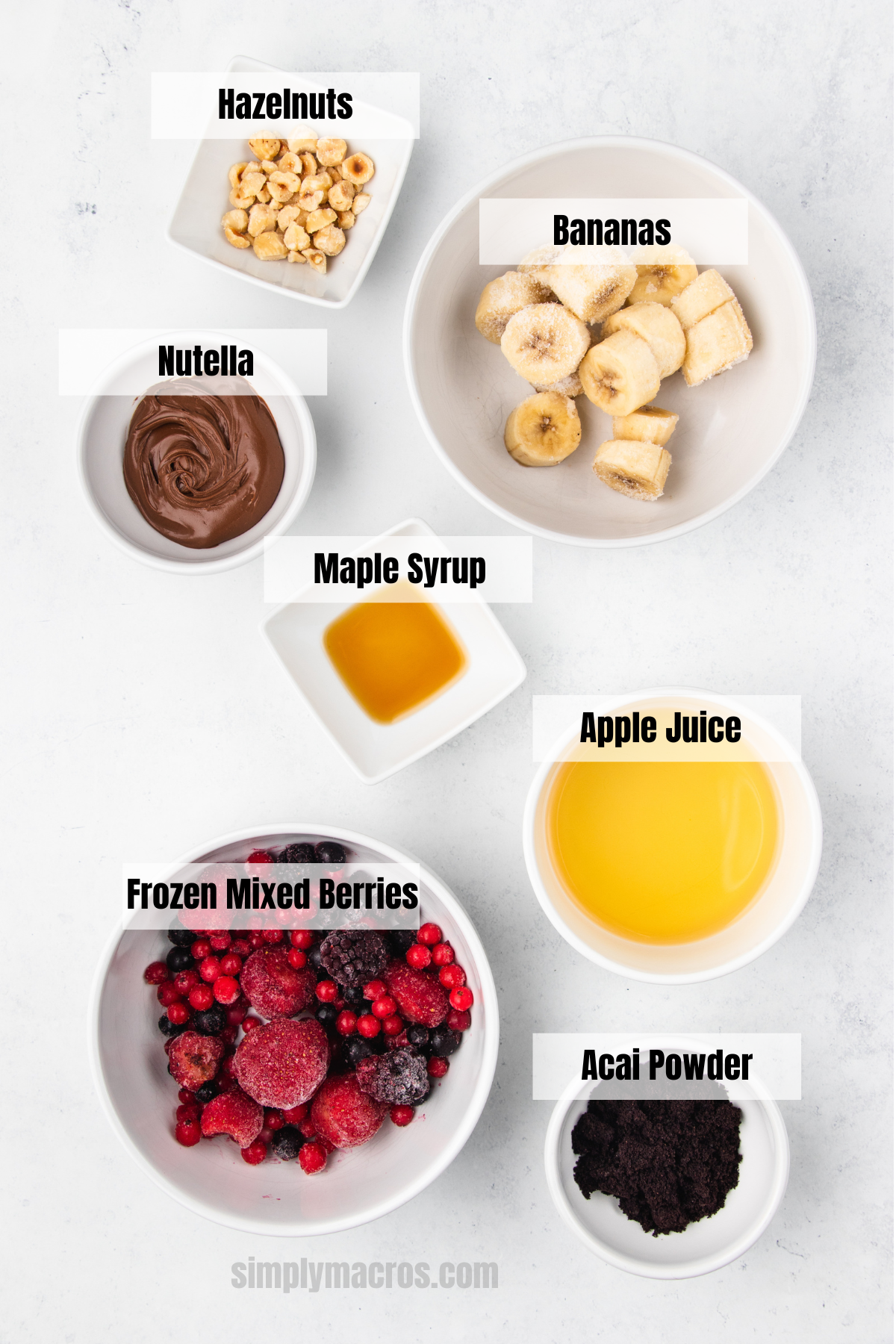 Nutella Acai Bowl - Simply Macros