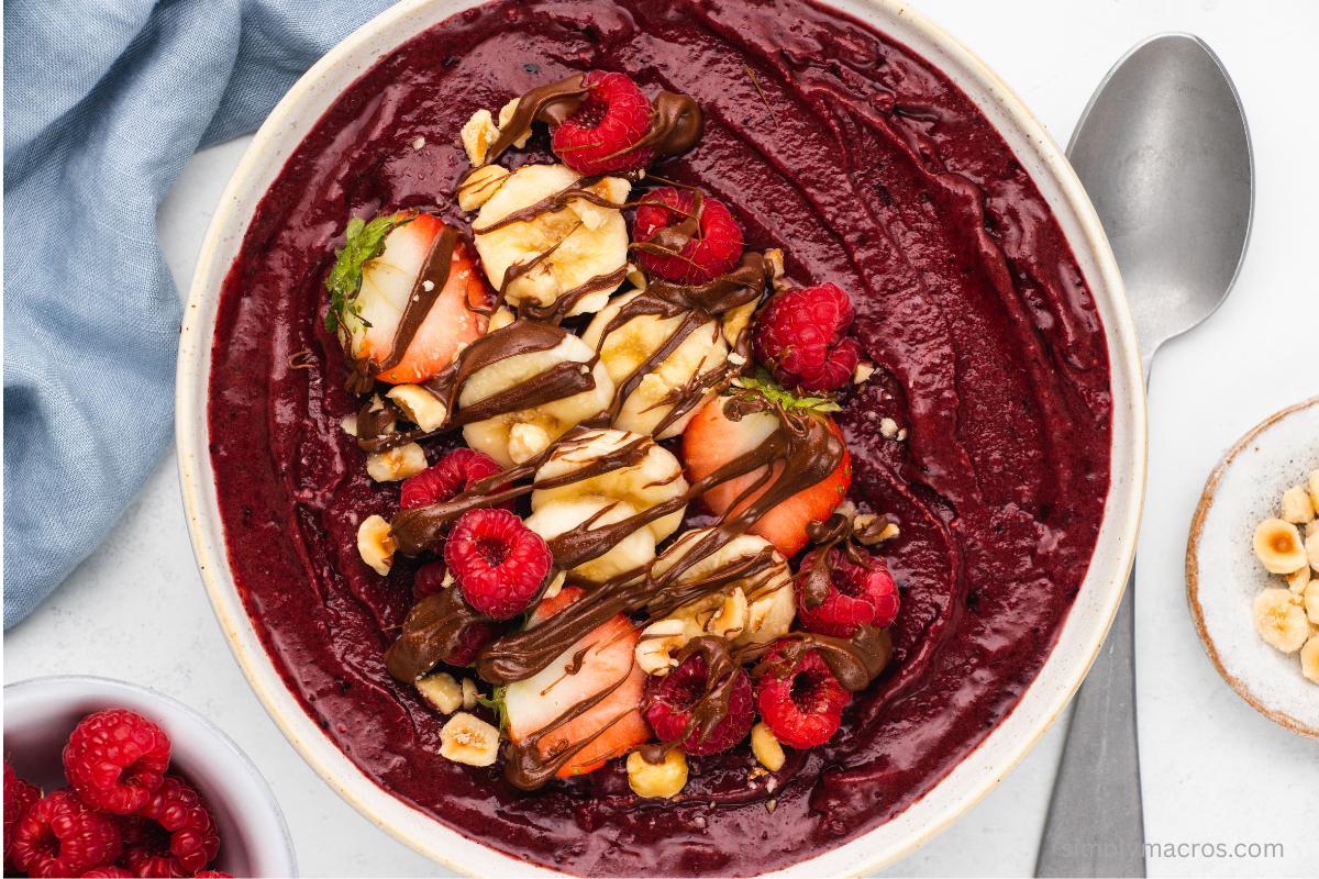 Nutella Acai Bowl - Simply Macros
