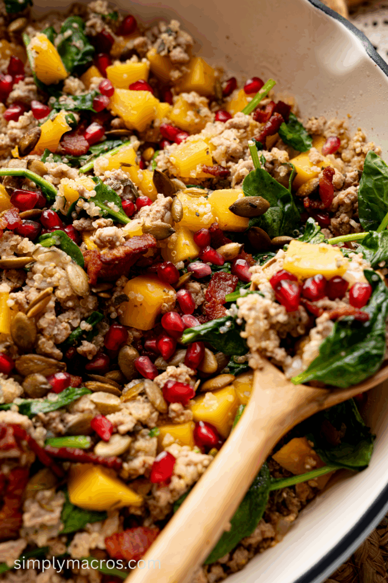 Turkey Quinoa Skillet with Butternut Squash - Simply Macros
