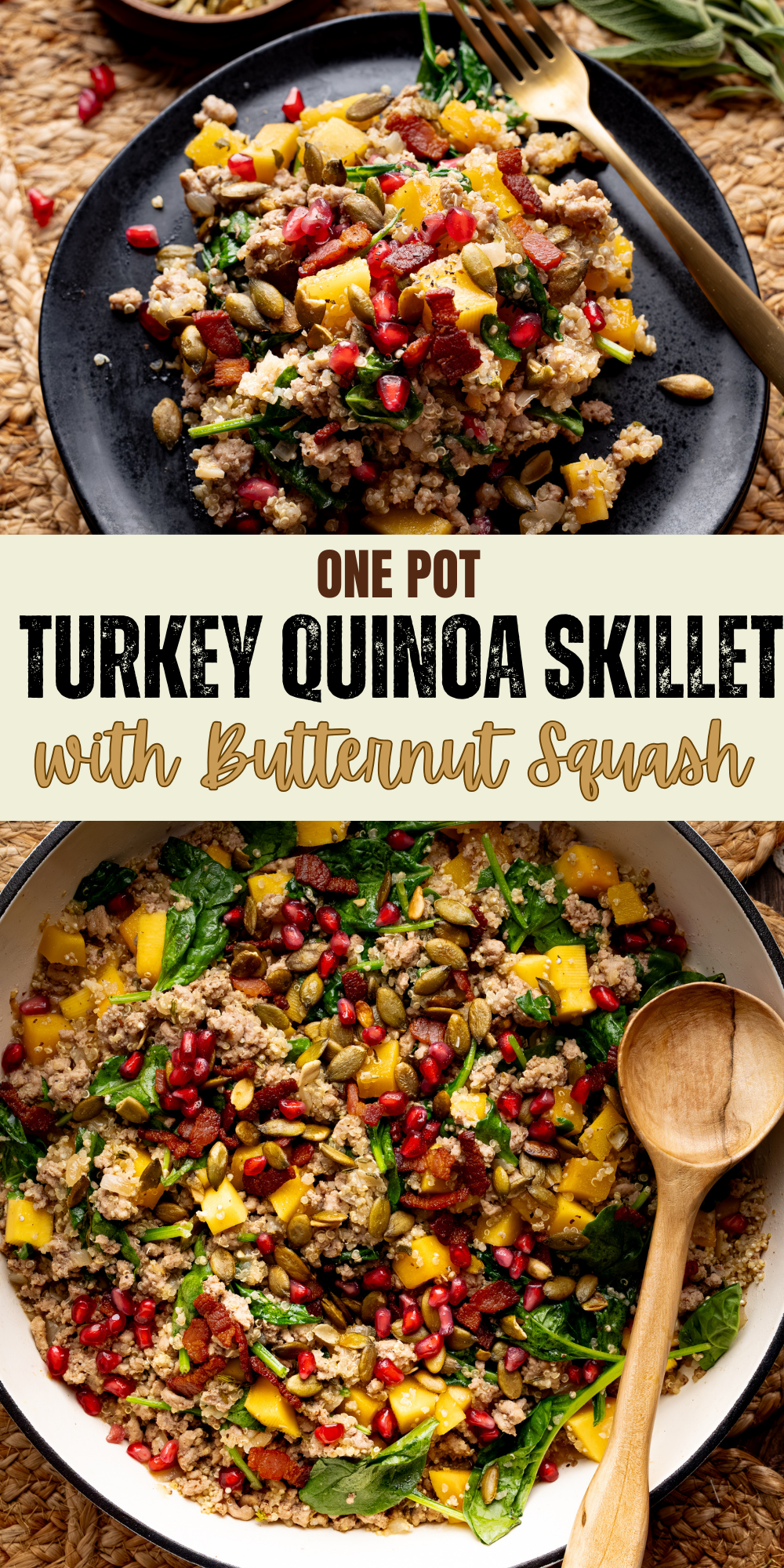 Turkey Quinoa Skillet with Butternut Squash - Simply Macros