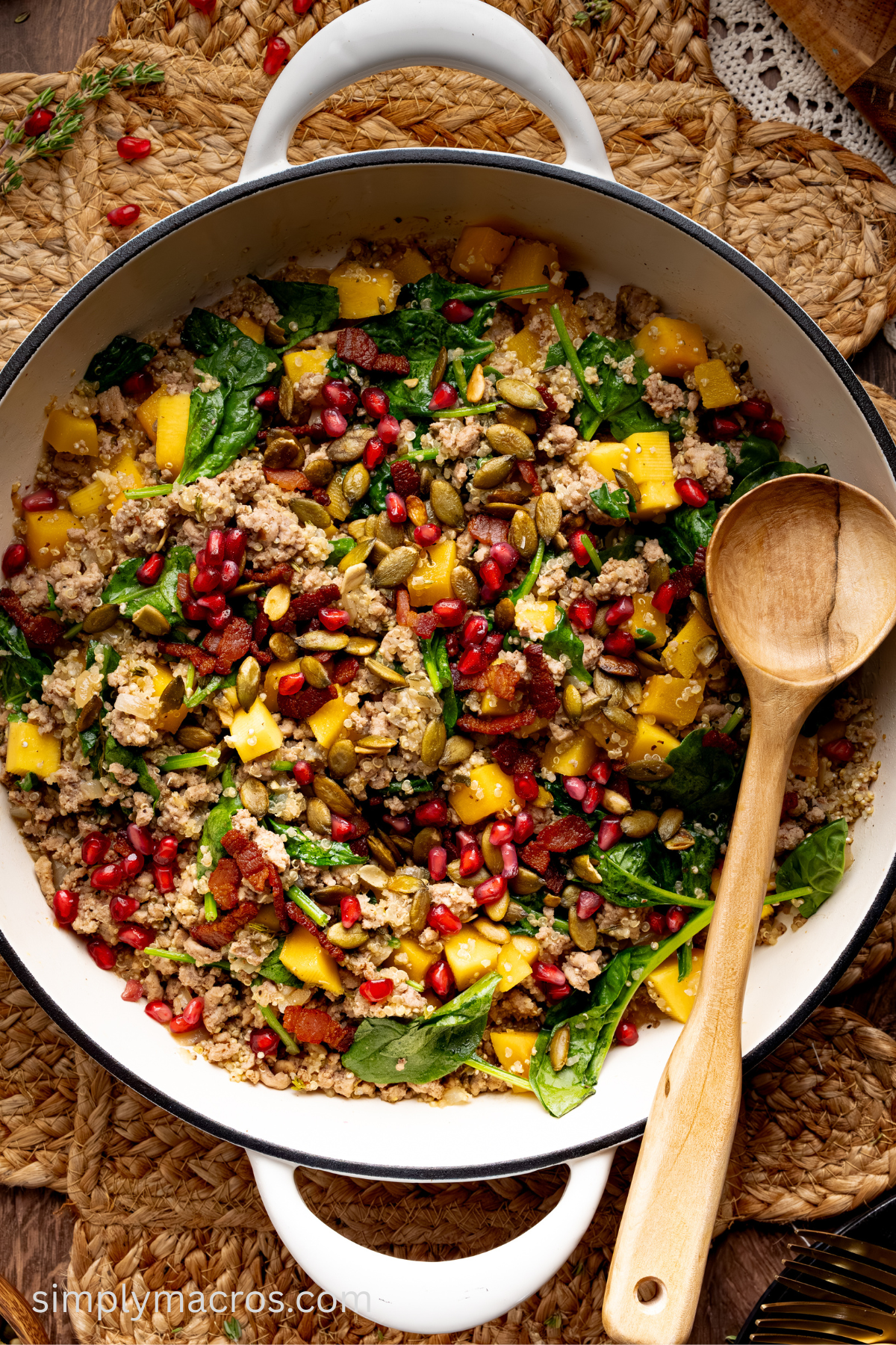 Turkey Quinoa Skillet with Butternut Squash - Simply Macros